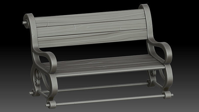 Stylized bench 3D model | CGTrader