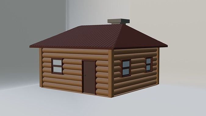 wooden hut 3D model | CGTrader