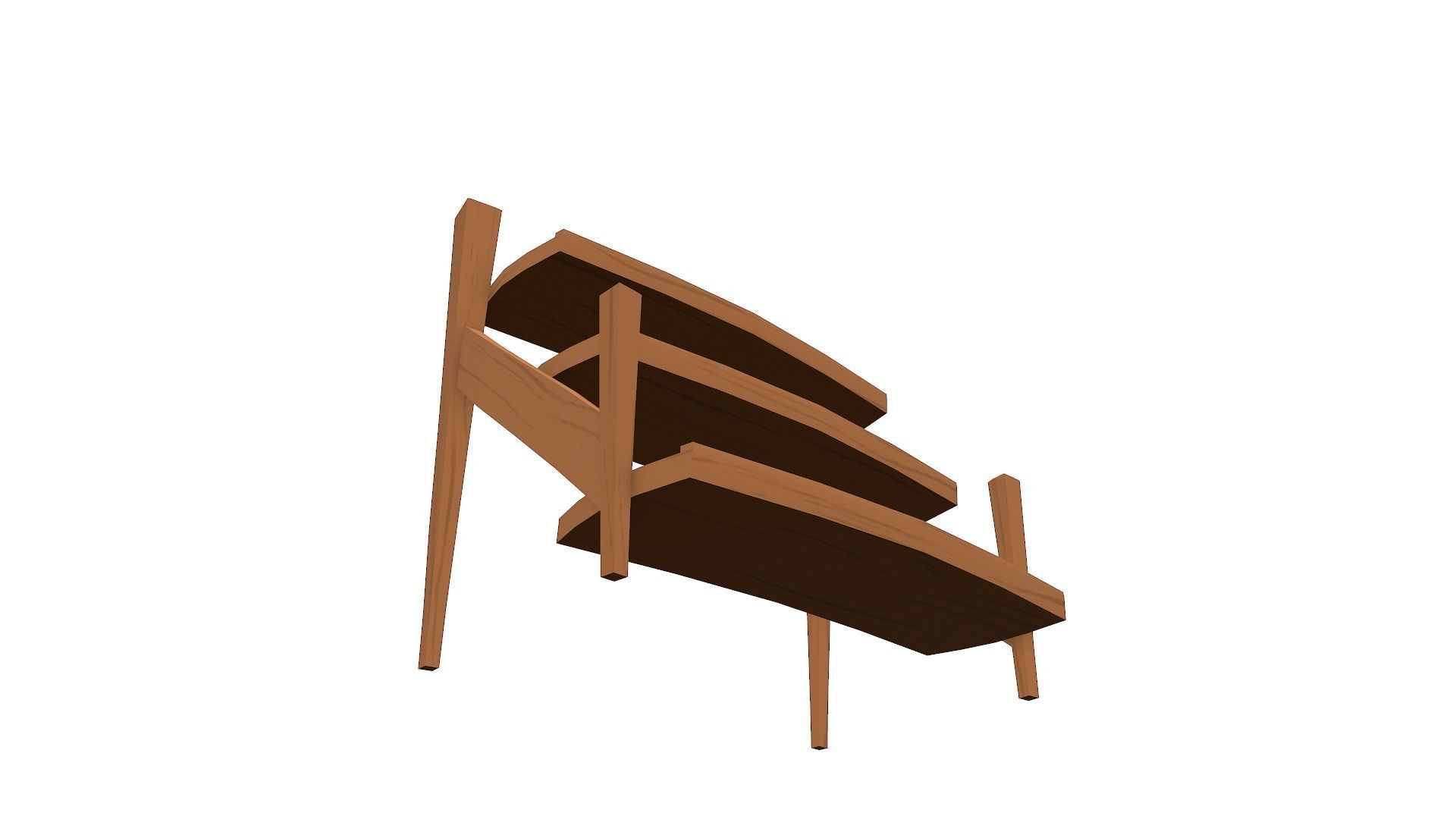 3D model Cartoon Wooden Shelf Stand VR / AR / low-poly | CGTrader