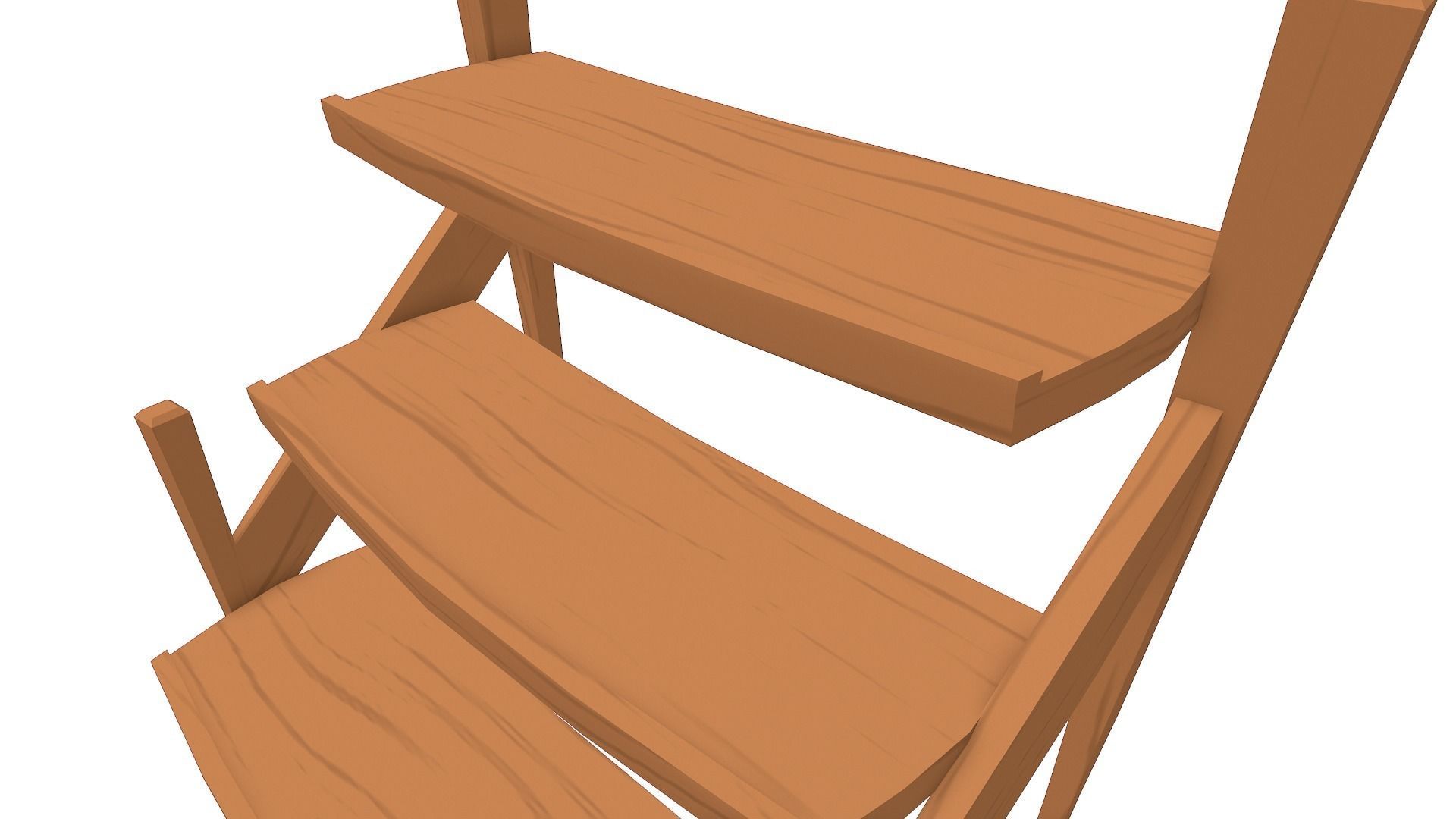 3D model Cartoon Wooden Shelf Stand VR / AR / low-poly | CGTrader