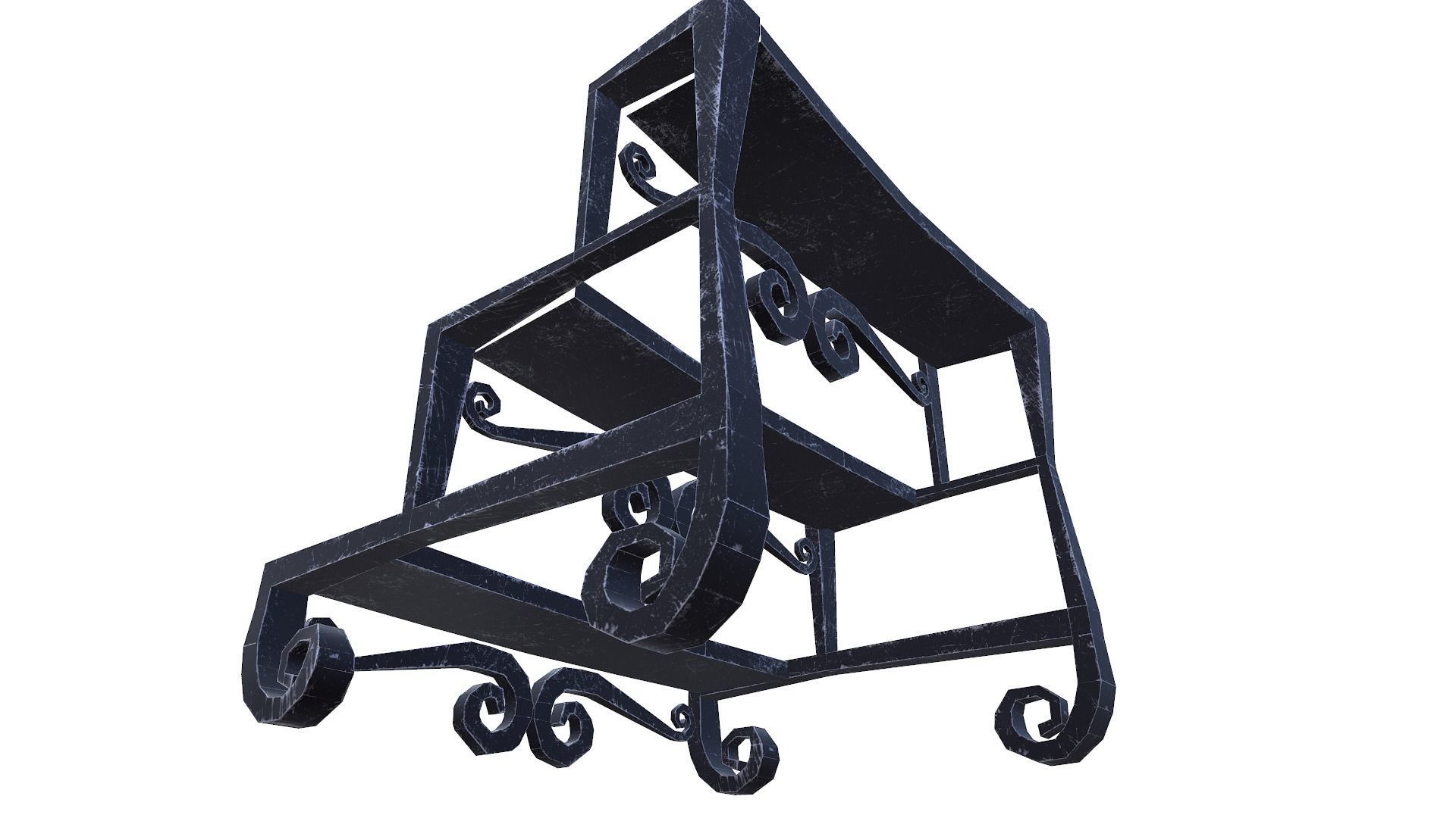 3D model Cartoon Metal Shelf Stand VR / AR / low-poly | CGTrader