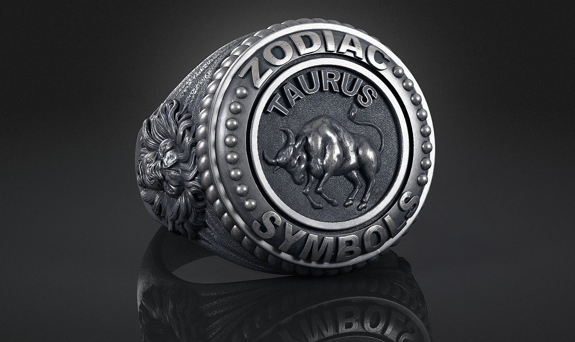 Zodiac Ring Taurus a01 3D model 3D printable | CGTrader