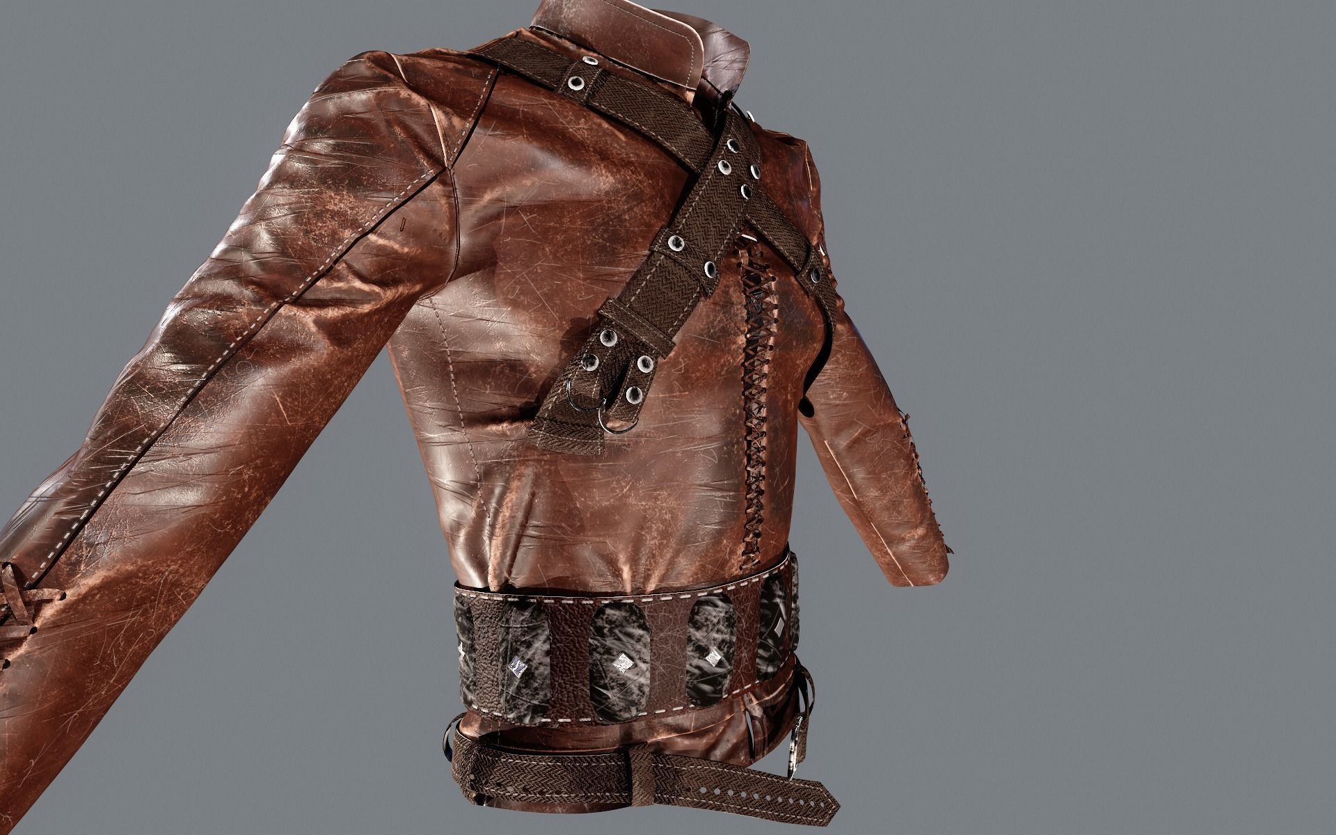 3D leather jacket free 3D model | CGTrader
