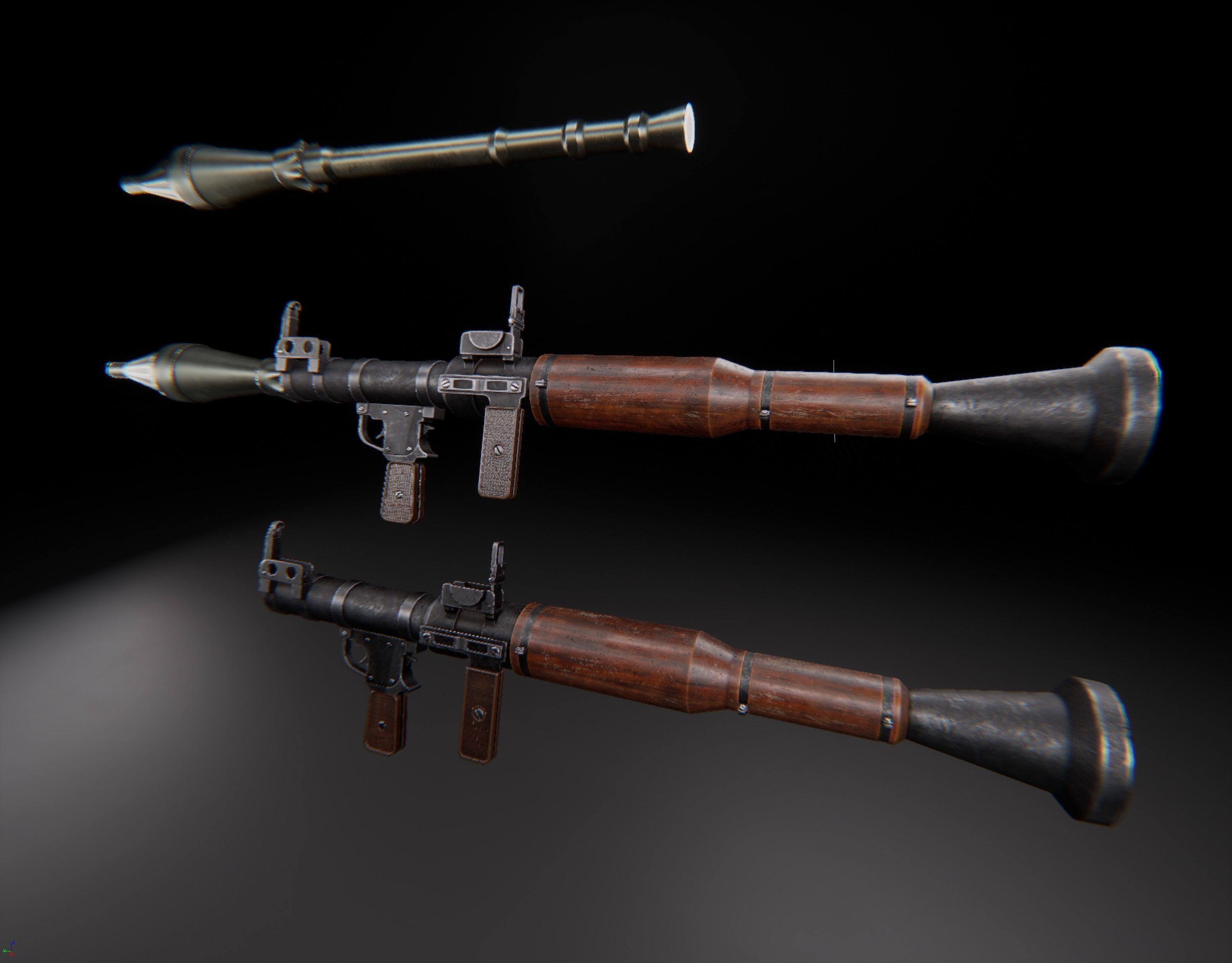 3D model Modern AAA Rocket Launcher Pack Game Ready PBR VR / AR / low ...