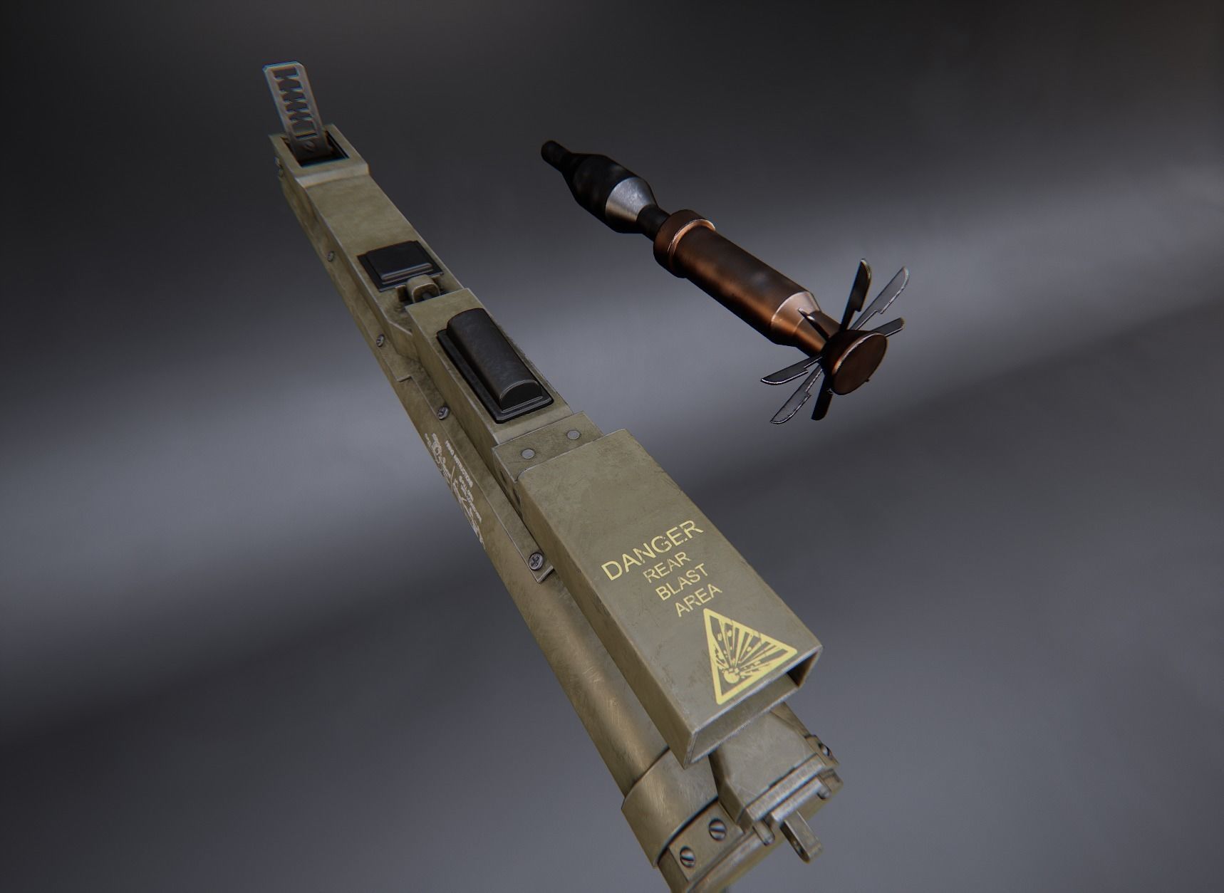 3D model Modern AAA Rocket Launcher Pack Game Ready PBR VR / AR / low ...