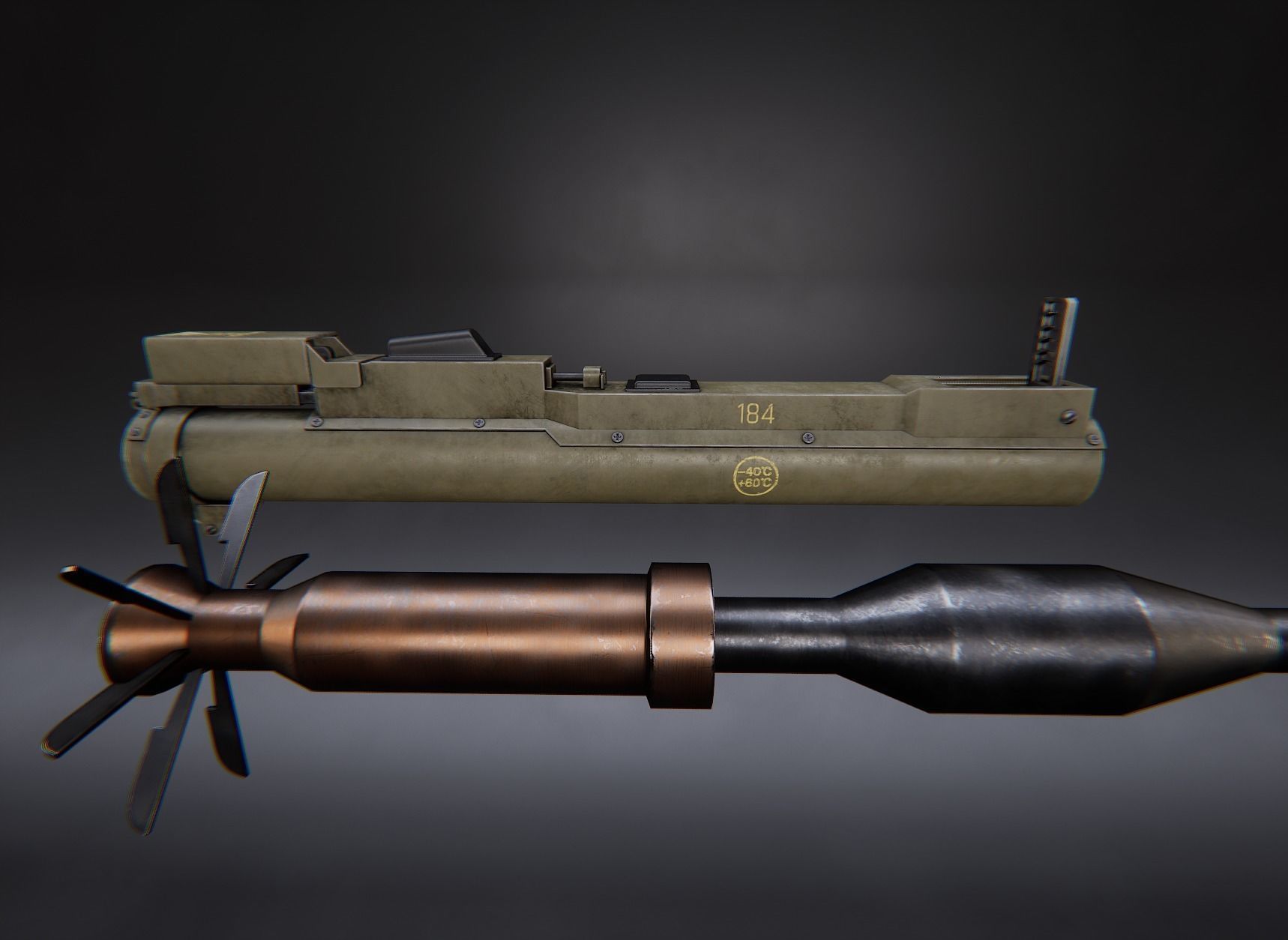 3D model Modern AAA Rocket Launcher Pack Game Ready PBR VR / AR / low ...