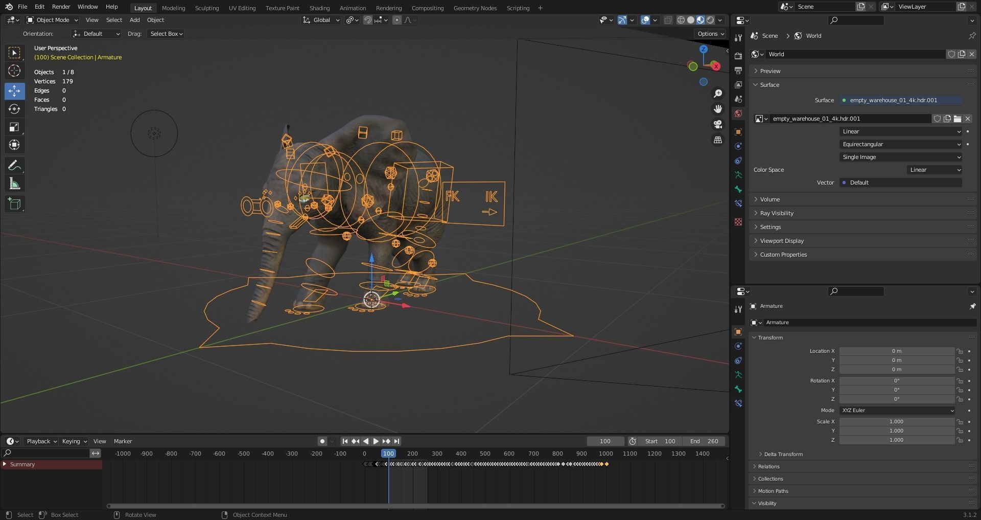 3D model Baby Elephant Rigged and Animation Unity VR / AR / low-poly ...