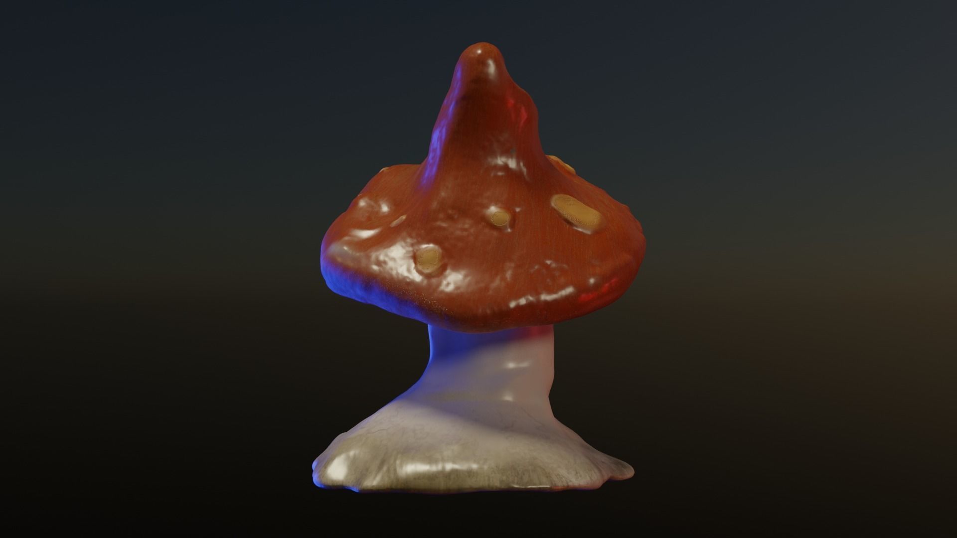 3D model Shroomjak mushroom in hat VR / AR / low-poly | CGTrader