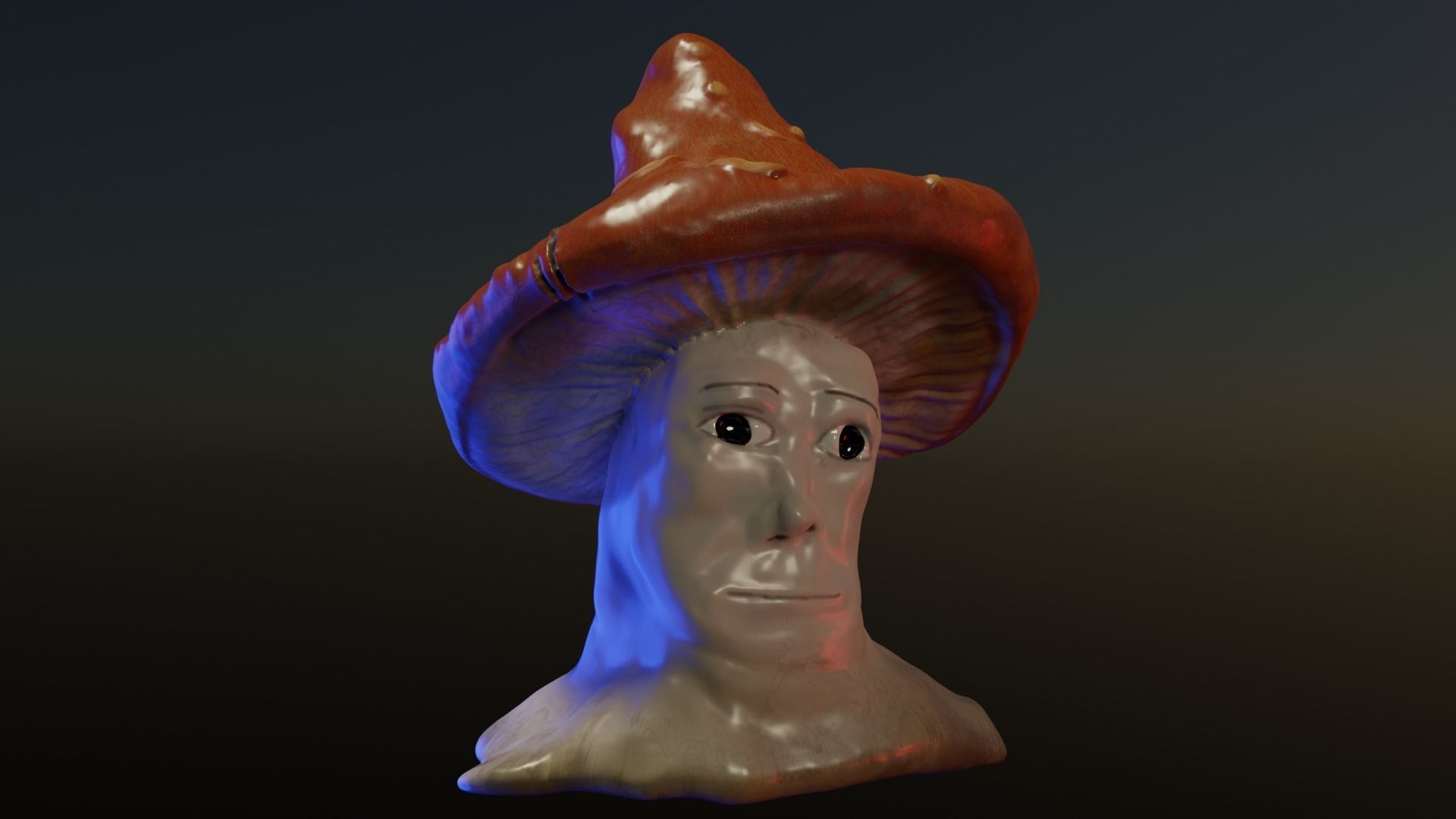 3D model Shroomjak mushroom in hat VR / AR / low-poly | CGTrader