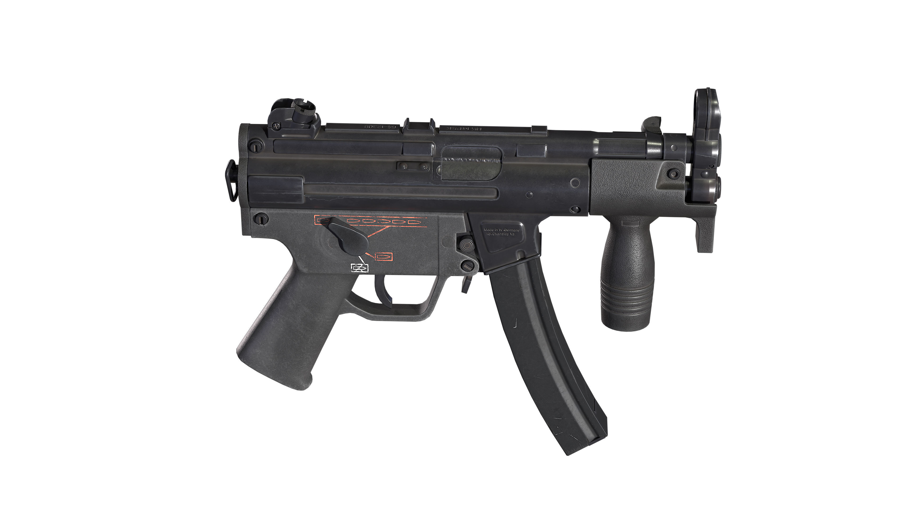 3D model MP5k submachine gun VR / AR / low-poly | CGTrader