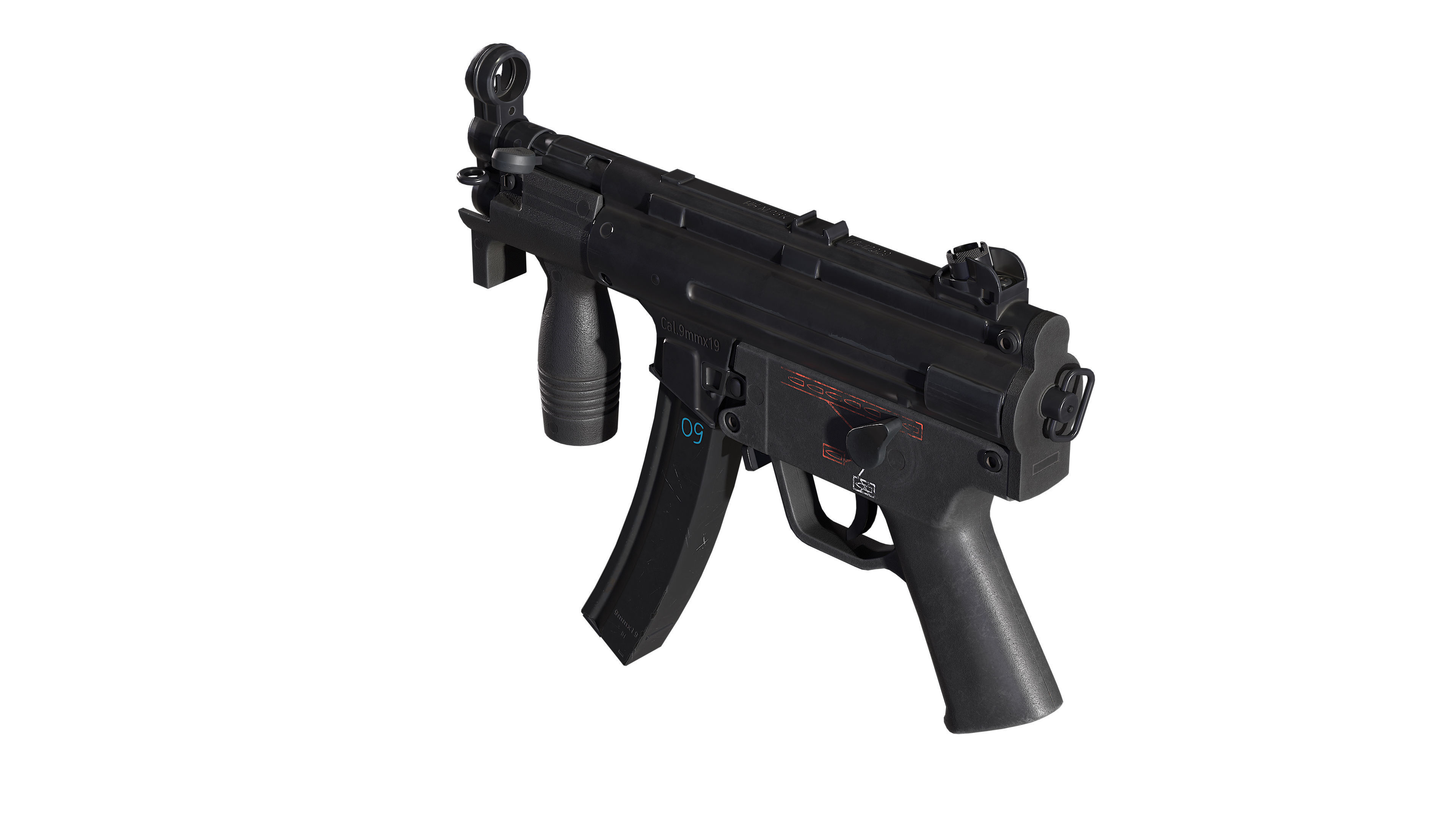 3D model MP5k submachine gun VR / AR / low-poly | CGTrader