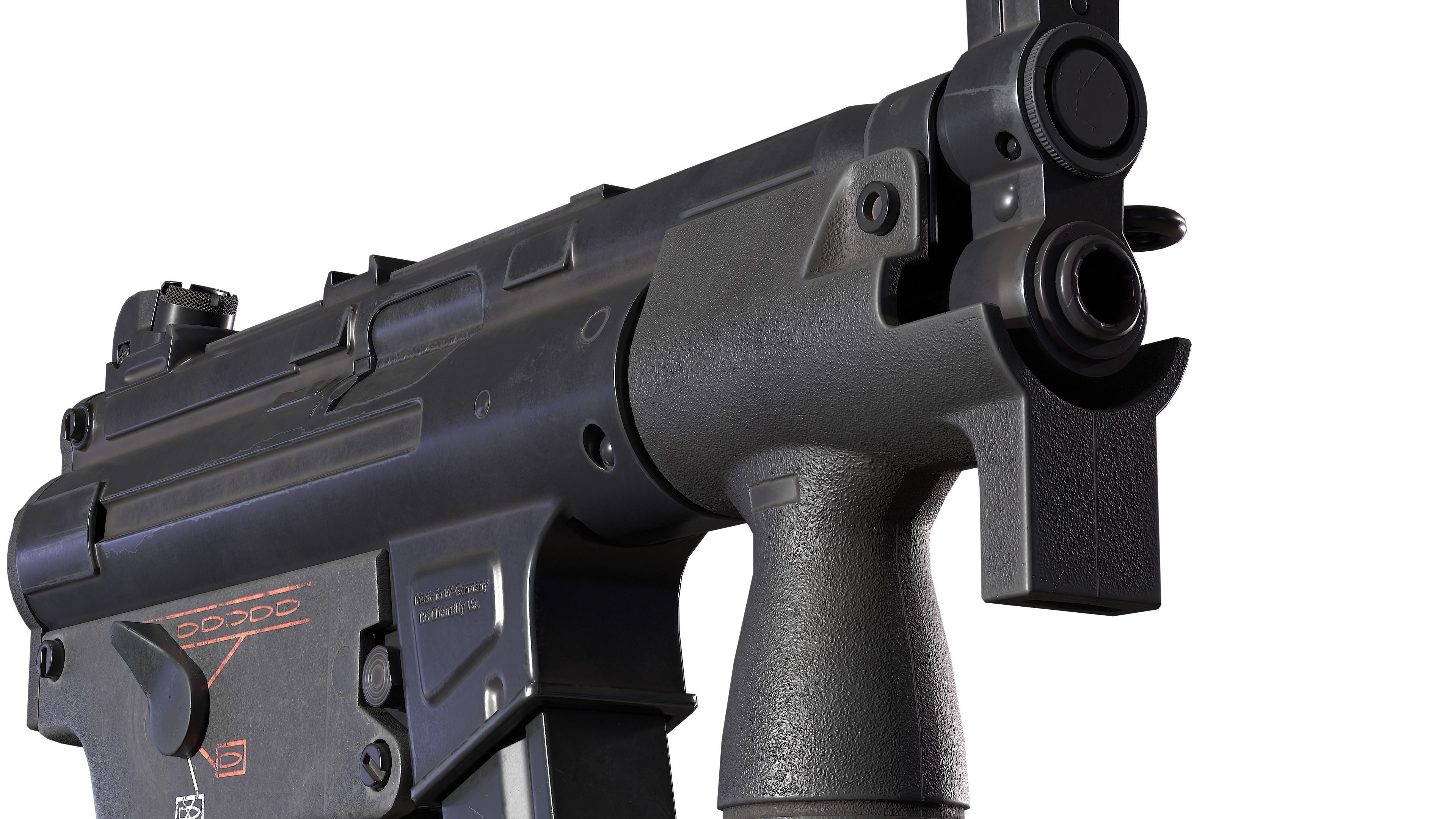 3D model MP5k submachine gun VR / AR / low-poly | CGTrader