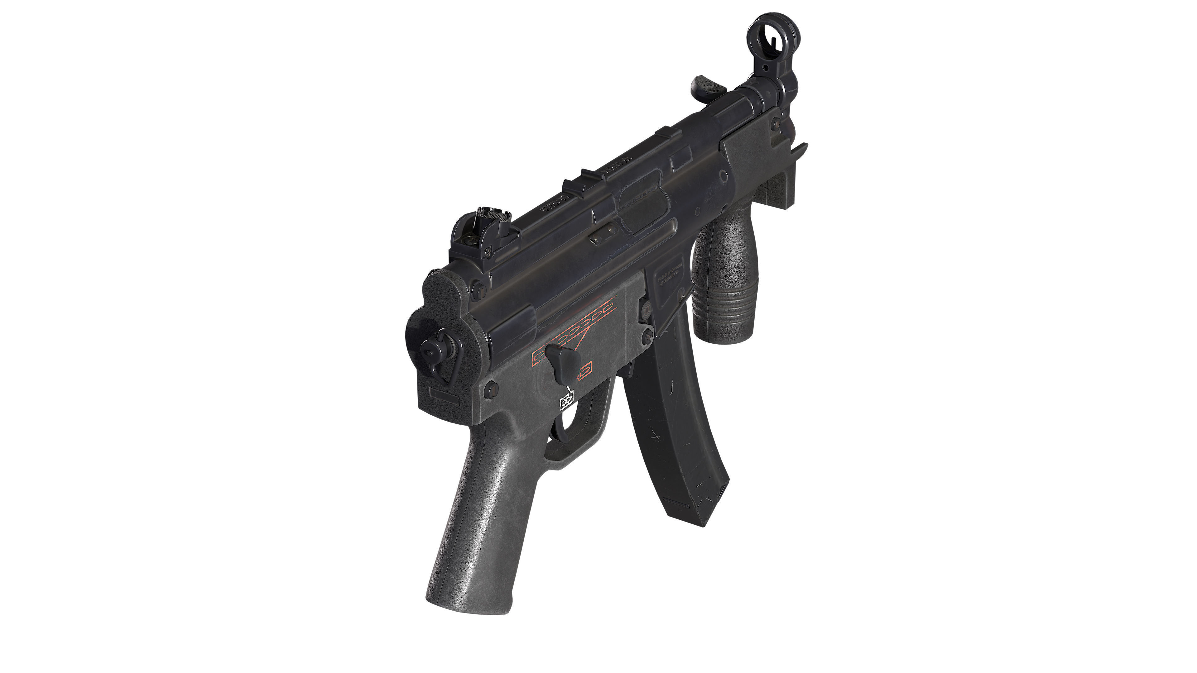 3D model MP5k submachine gun VR / AR / low-poly | CGTrader
