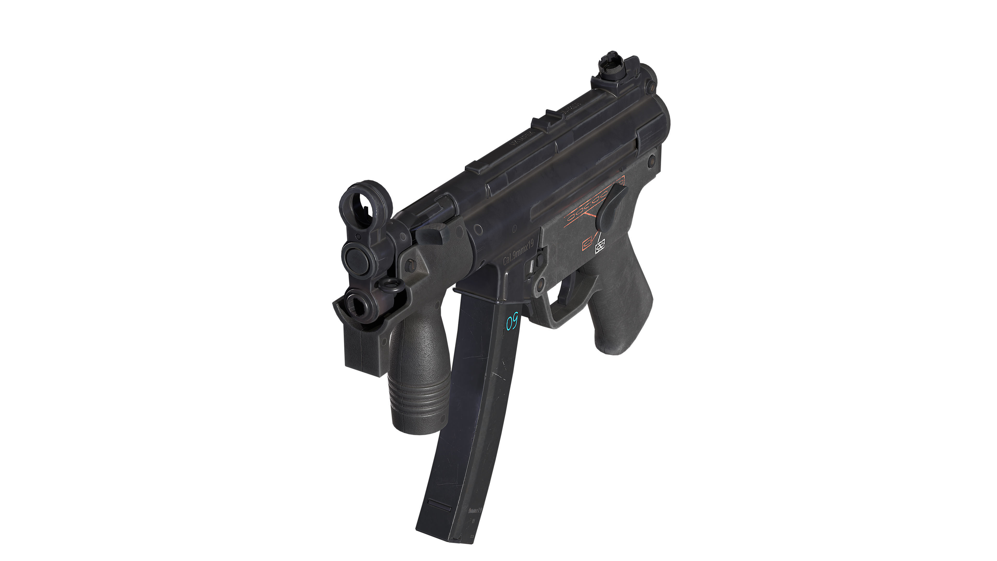 3D model MP5k submachine gun VR / AR / low-poly | CGTrader