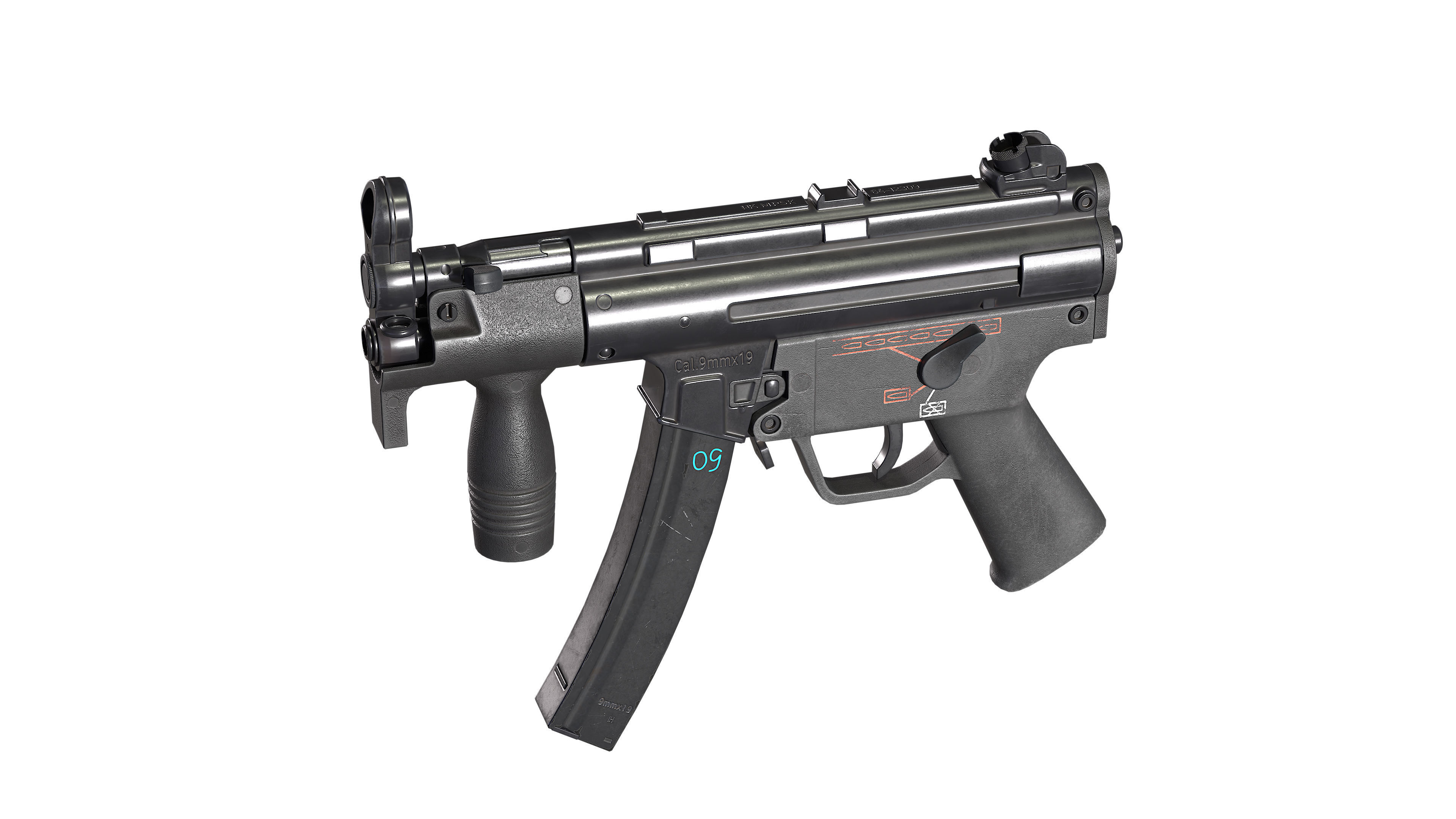 3D model MP5k submachine gun VR / AR / low-poly | CGTrader