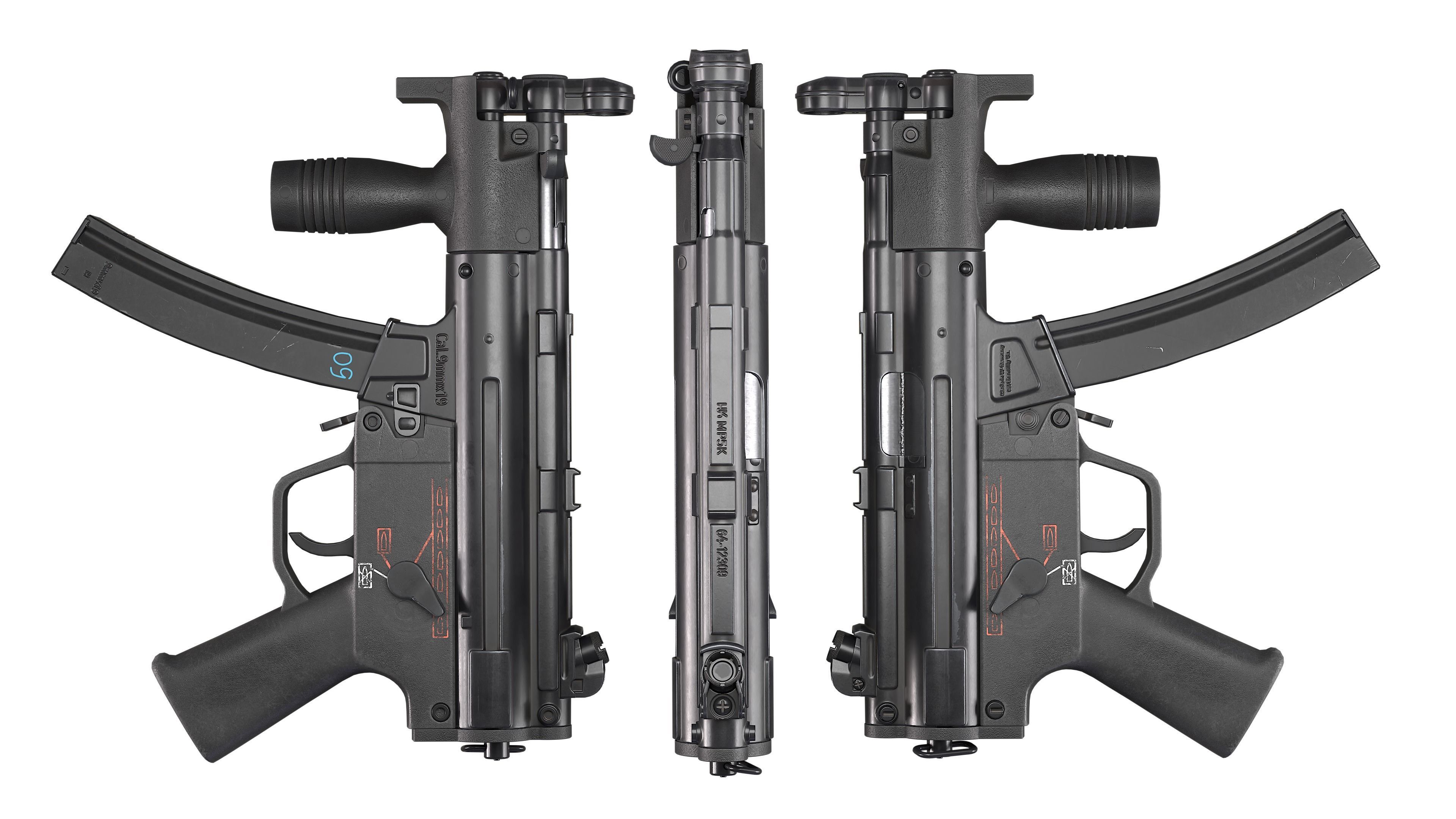 3D model MP5k submachine gun VR / AR / low-poly | CGTrader