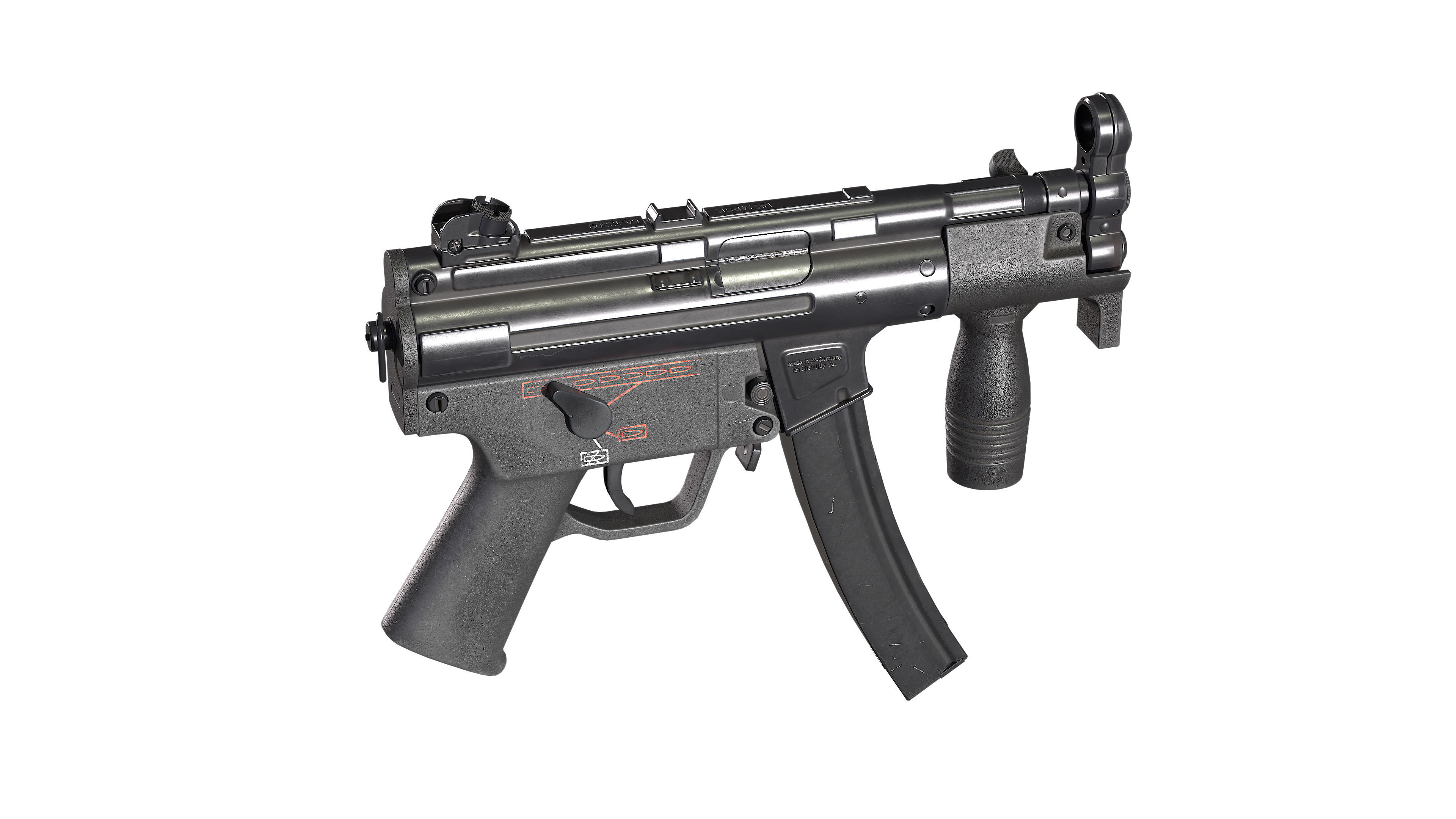 3D model MP5k submachine gun VR / AR / low-poly | CGTrader