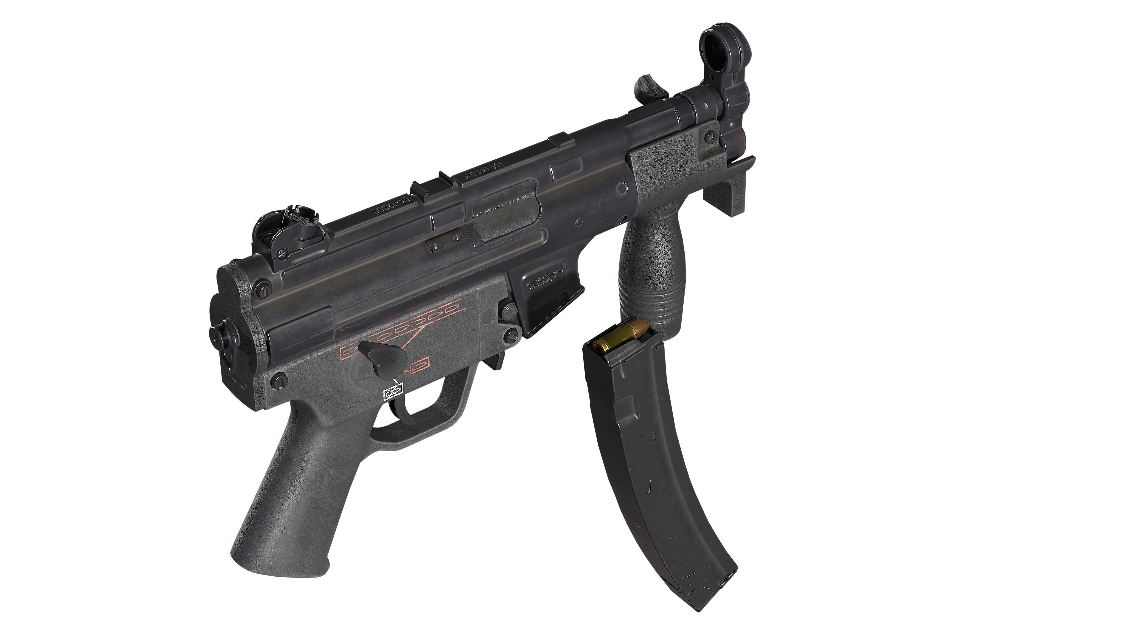 3D model MP5k submachine gun VR / AR / low-poly | CGTrader
