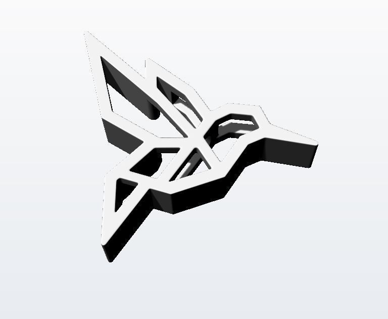 Cute origami Bird 3D model 3D printable | CGTrader