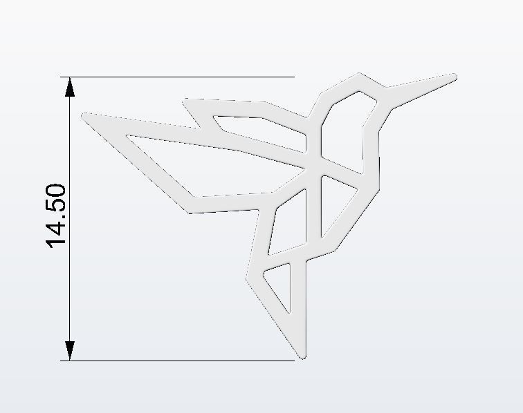 Cute origami Bird 3D model 3D printable | CGTrader