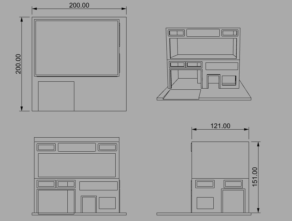 2 storey Diorama Garage Diecast Garage 1 64 scale 3D model 3D printable ...