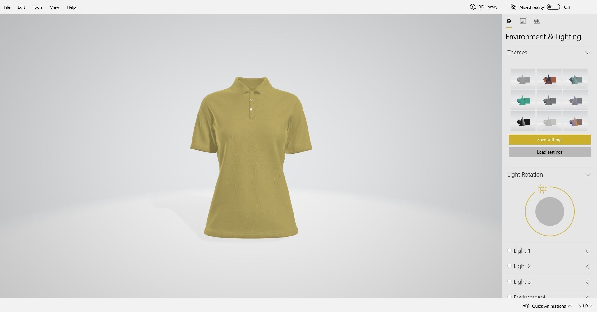 Sustainable Ocean Split Neck Polo 3D model | CGTrader