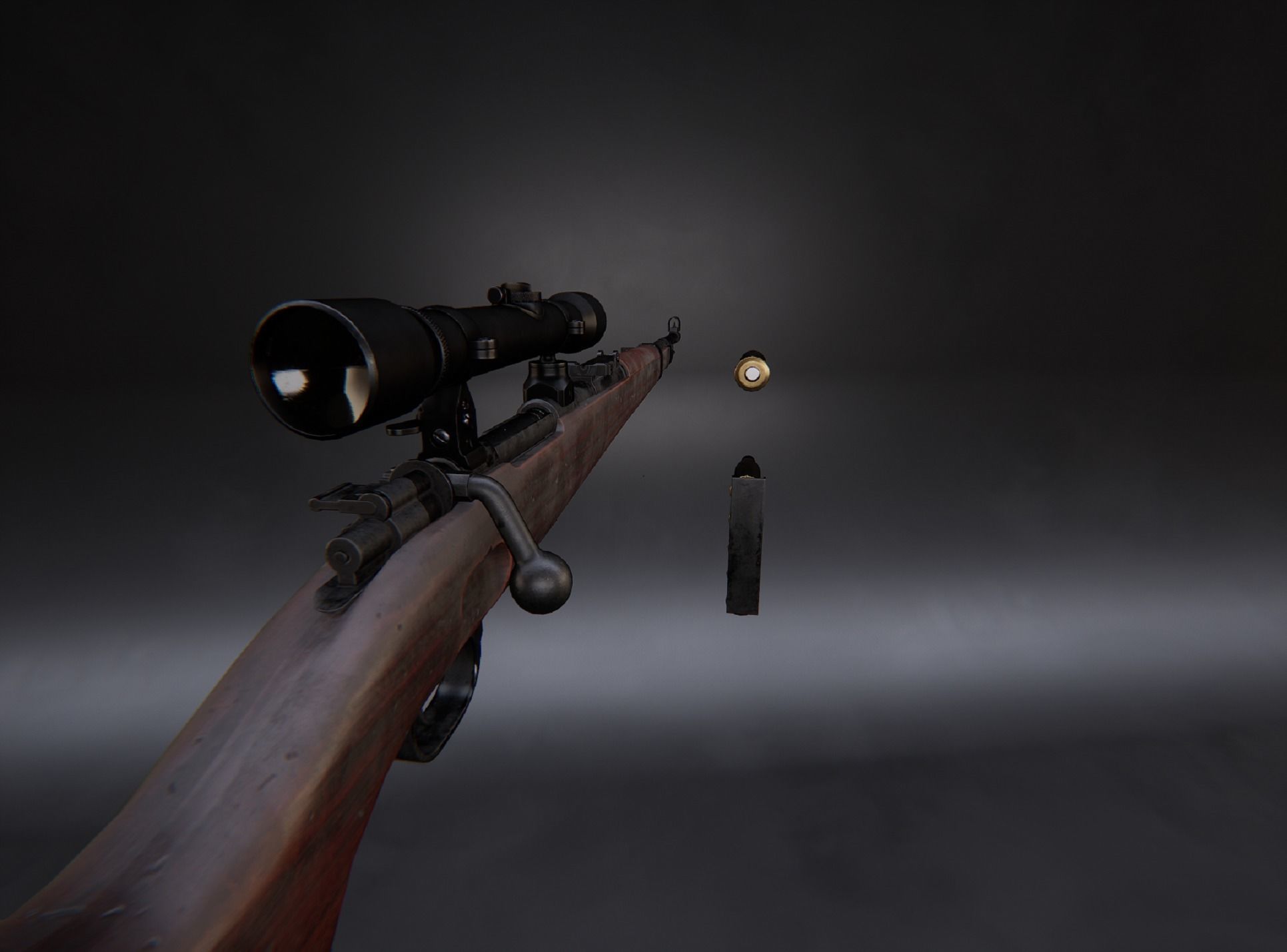 3D model Modern AAA Bolt Action Rifle Pack Game Ready PBR VR / AR / low ...