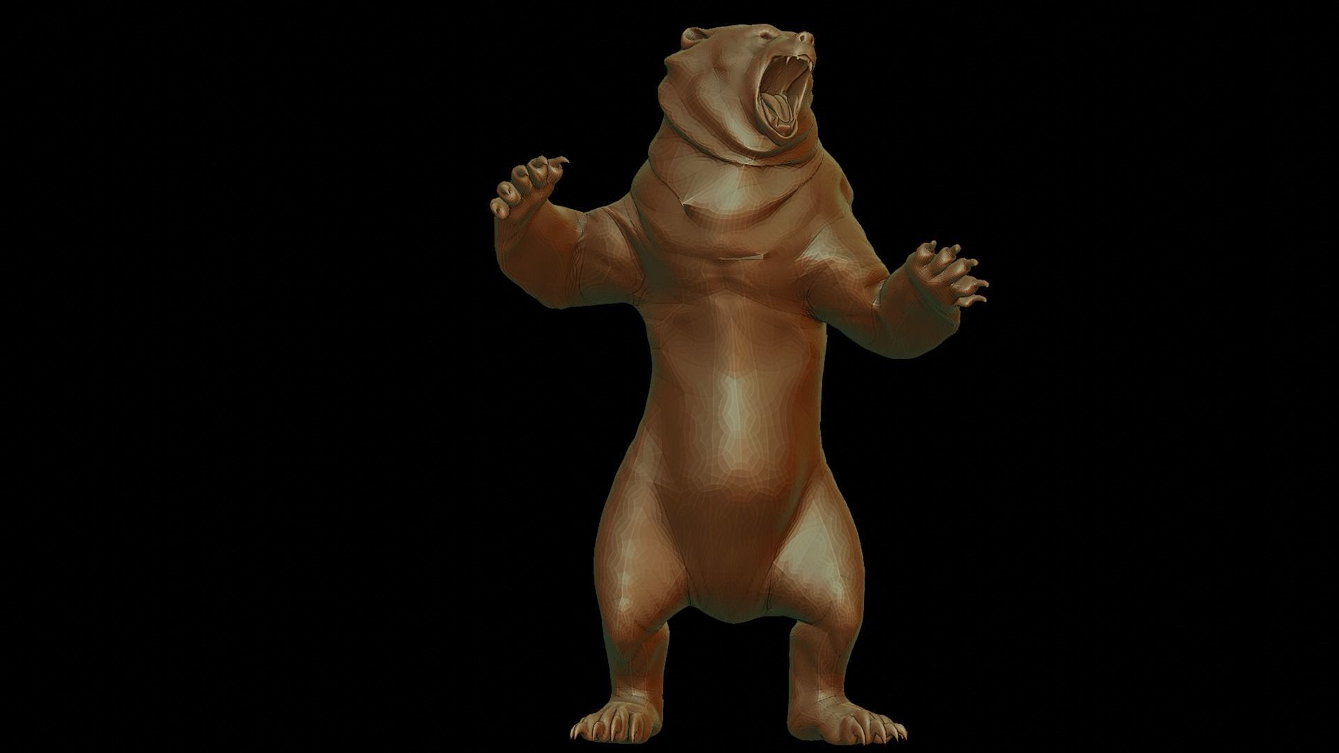 Bear miniature 3D model 3D printable | CGTrader