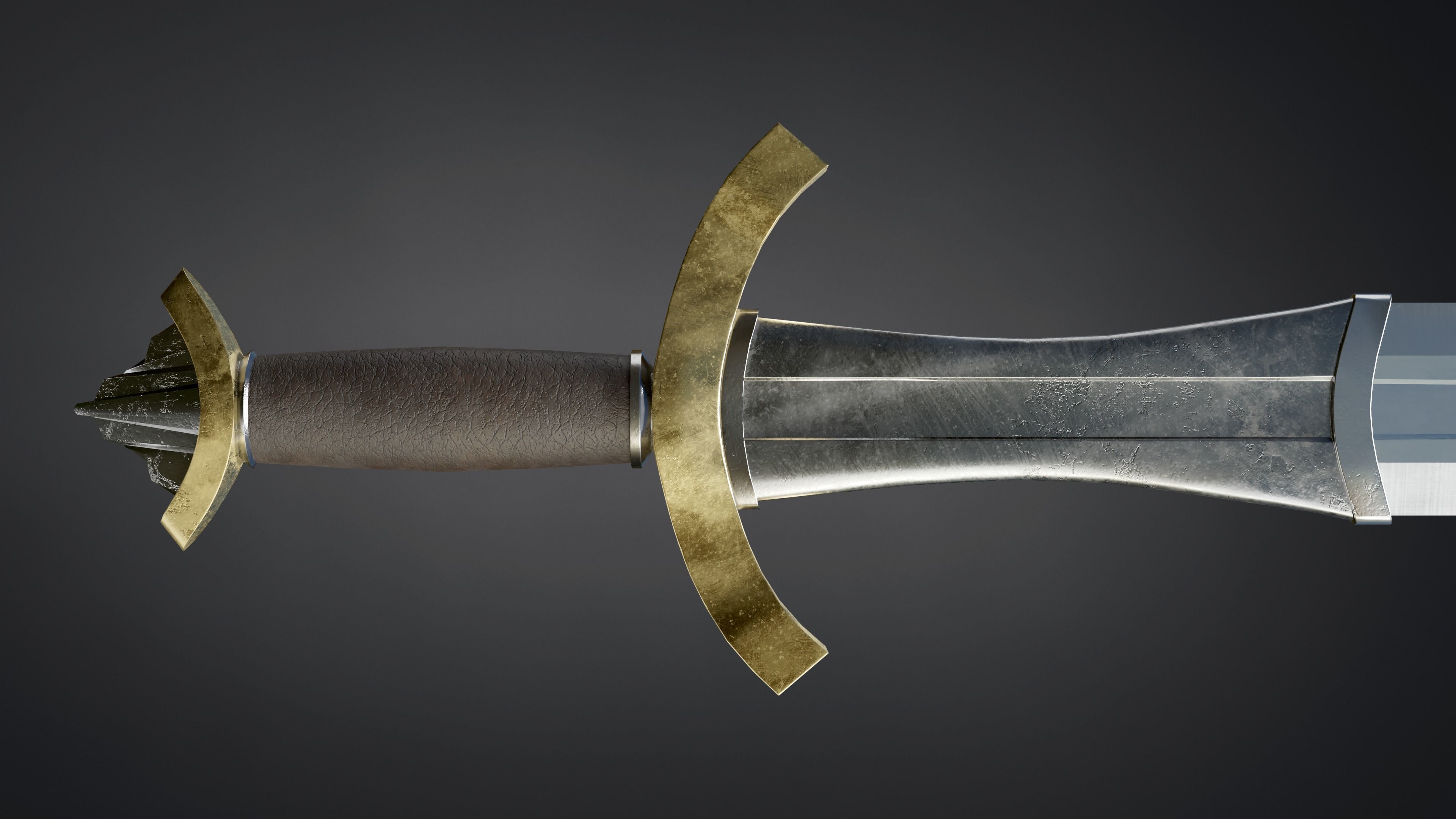 3D model Medieval sword with ricasso VR / AR / low-poly | CGTrader