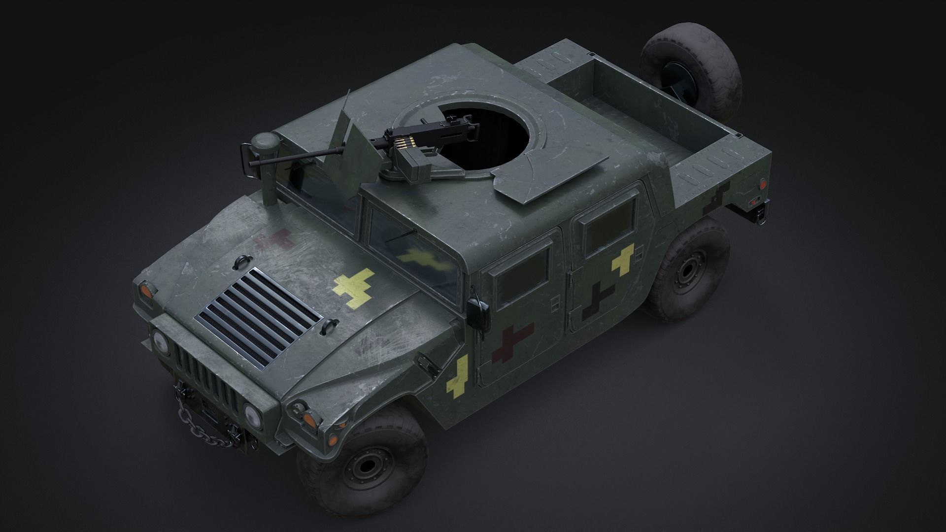 3D model HMMWV military vehicle VR / AR / low-poly | CGTrader