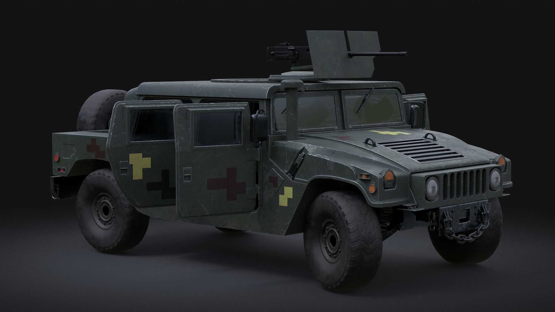 3D model HMMWV military vehicle VR / AR / low-poly | CGTrader