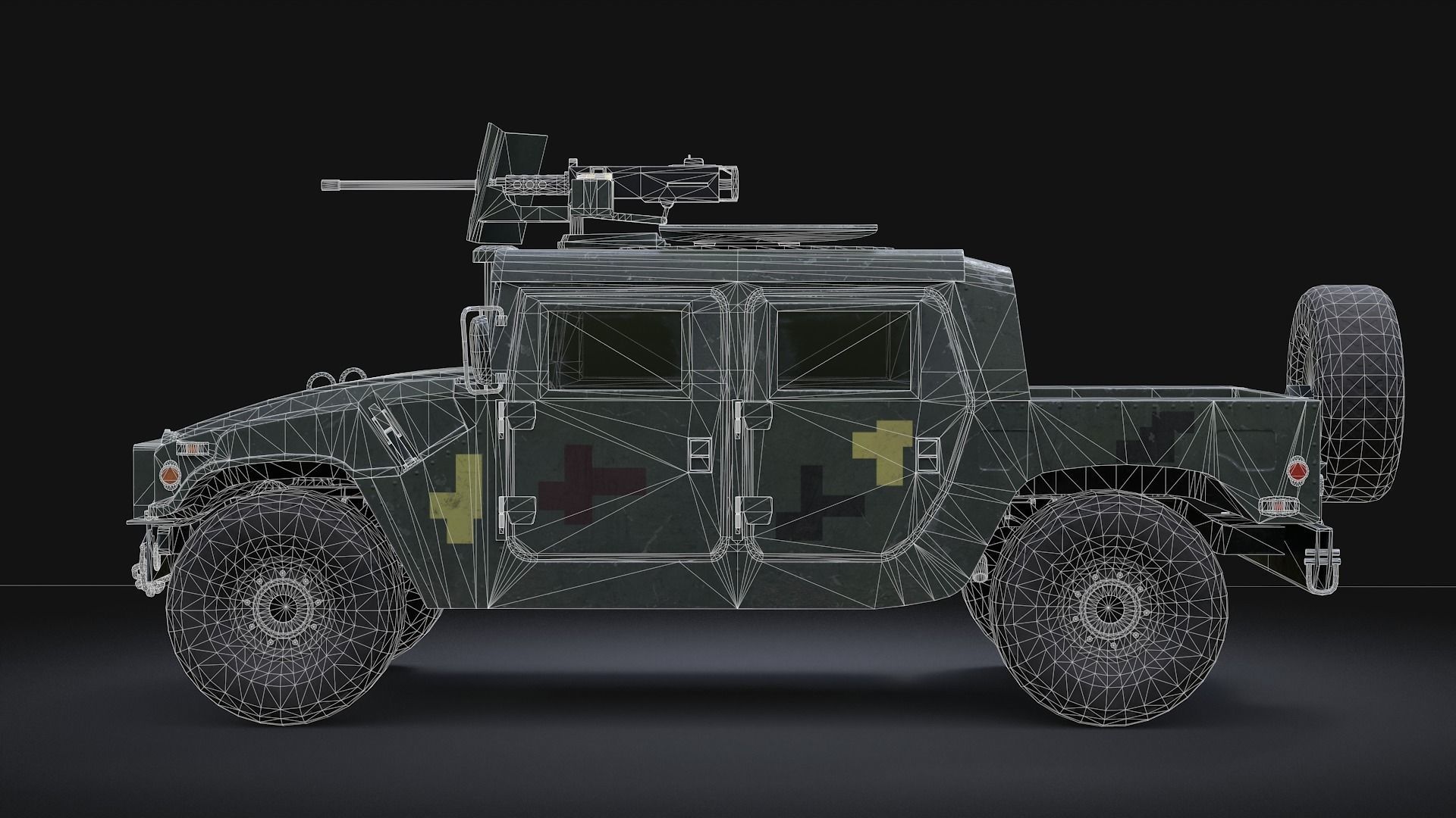 3D model HMMWV military vehicle VR / AR / low-poly | CGTrader