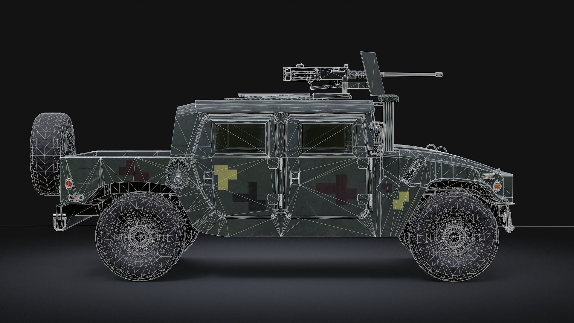 3D model HMMWV military vehicle VR / AR / low-poly | CGTrader