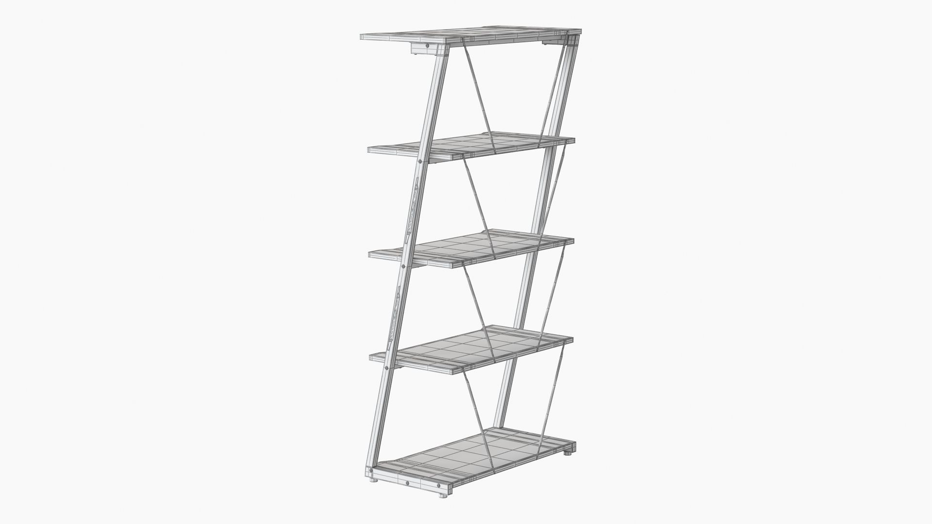 Langholm pc gaming shelf rack 3D model | CGTrader