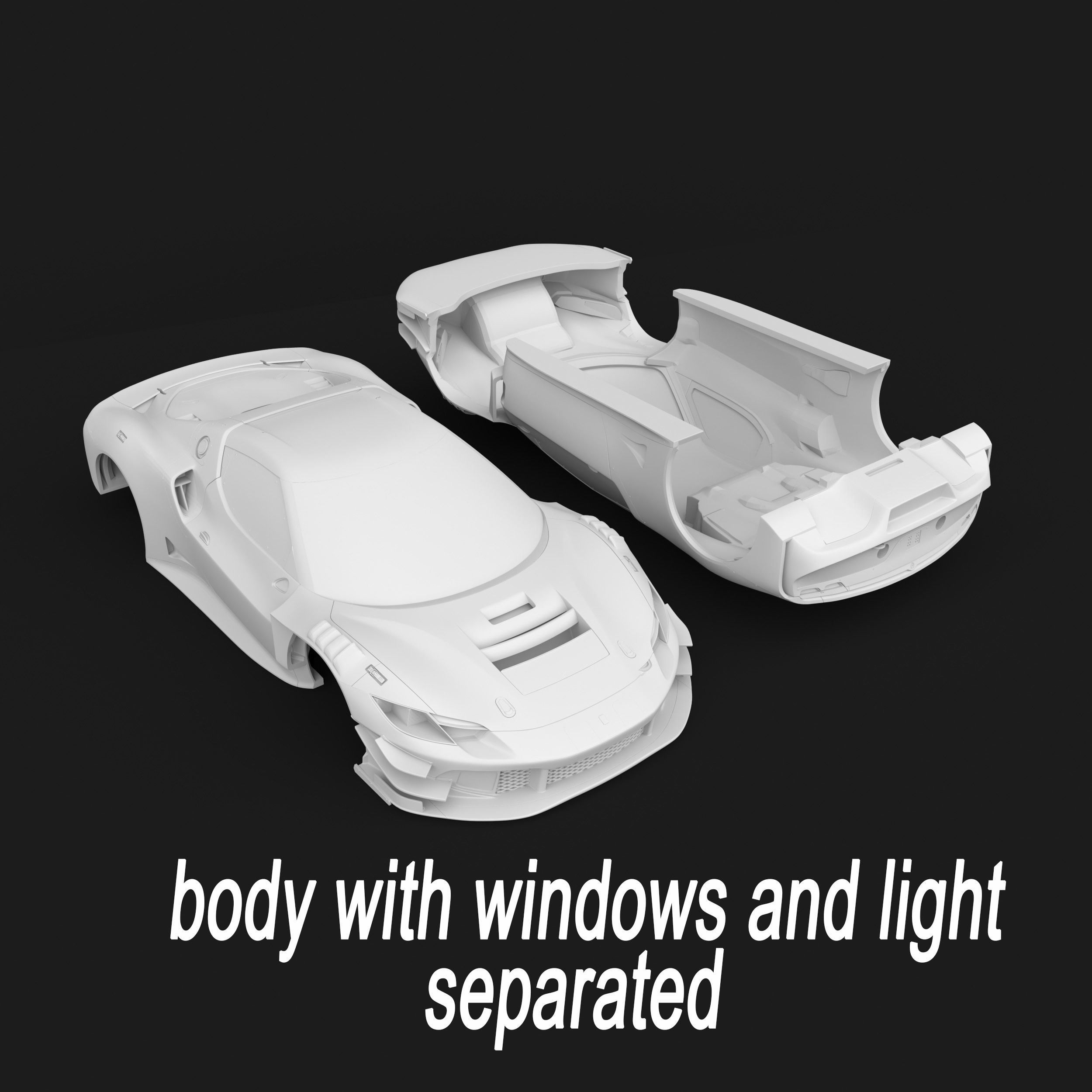 Ferrari 296 GT3 Cup Motorsport Ready to Print STL Files 3D model 3D ...