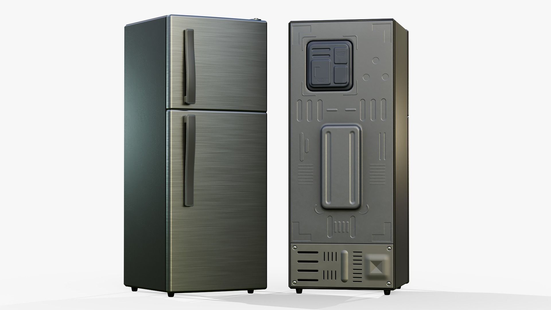 3D model Fridge game ready PBR refrigerator and freezer VR / AR / low ...