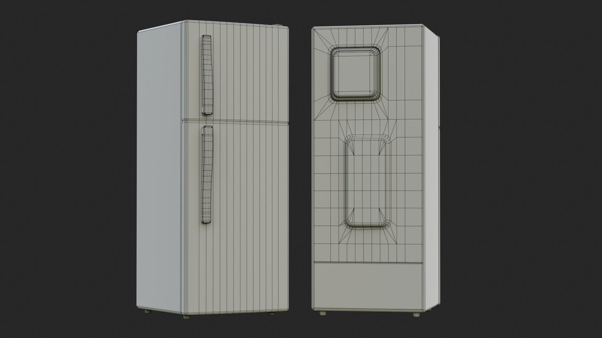 3D model Fridge game ready PBR refrigerator and freezer VR / AR / low ...