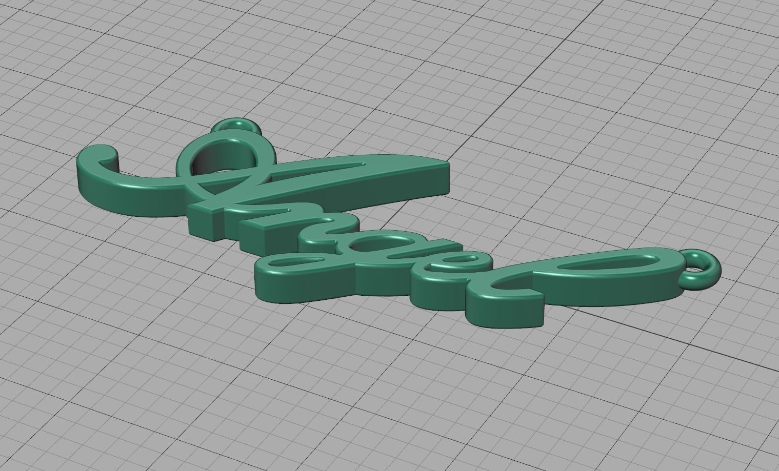 Angel Inscription Word Ring and Necklace 3dmodels 3D Model Collection ...