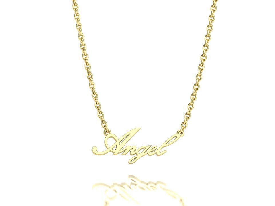 Angel Inscription Word Ring and Necklace 3dmodels 3D Model Collection ...