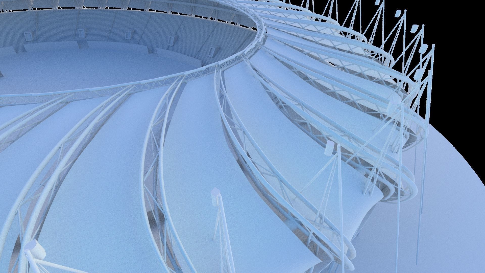3D model Port International Stadium - VR / AR / low-poly | CGTrader