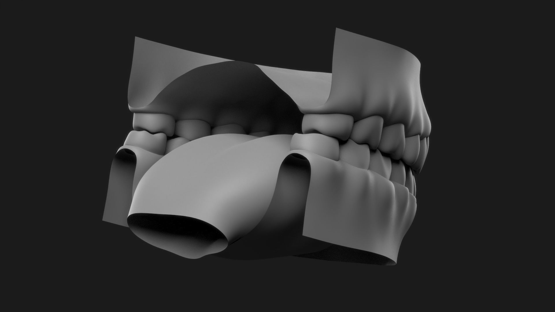 Realistic Human Jaws and Tongue 3D model | CGTrader