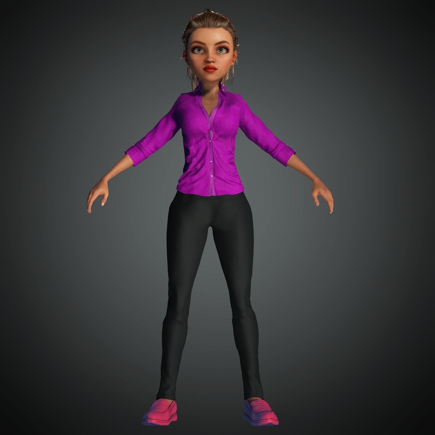 Semi Realistic Cartoon Character Rigged Iclone Blender Maya 3d Model Animated Rigged Cgtrader