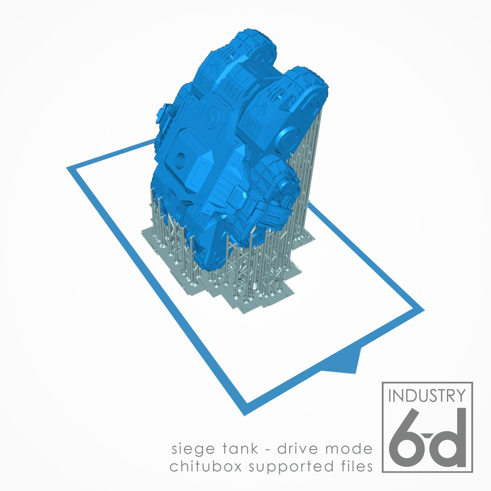 Siege Tank - Drive Mode 3D model 3D printable | CGTrader