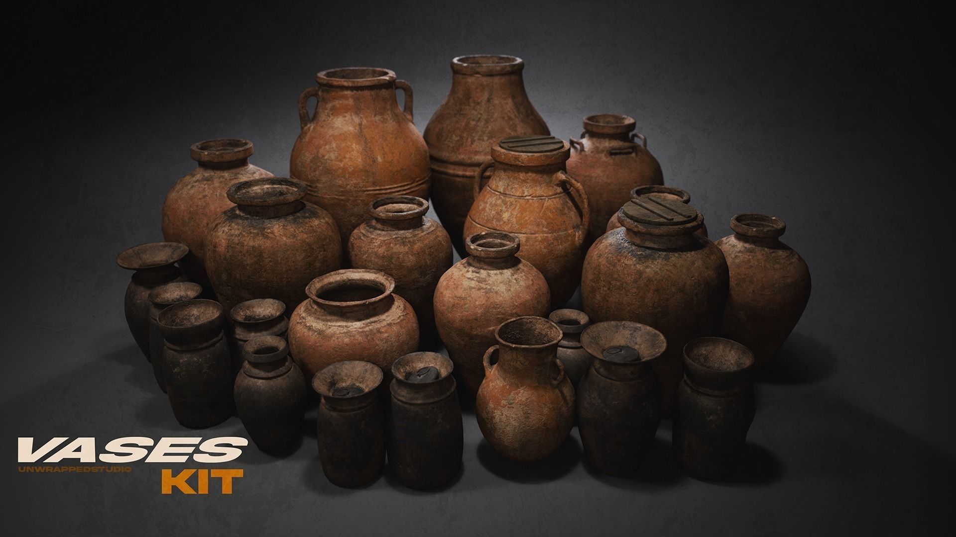 3D model Vases Kit VR / AR / low-poly | CGTrader