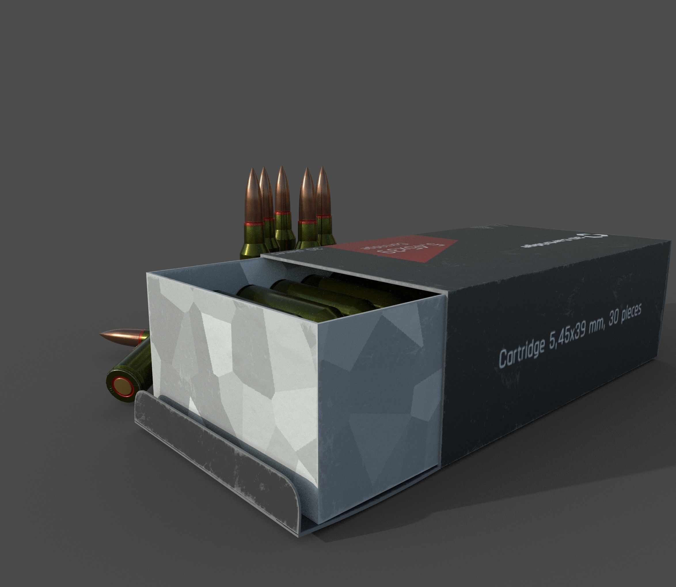 Cartridges and box with them 3D model | CGTrader