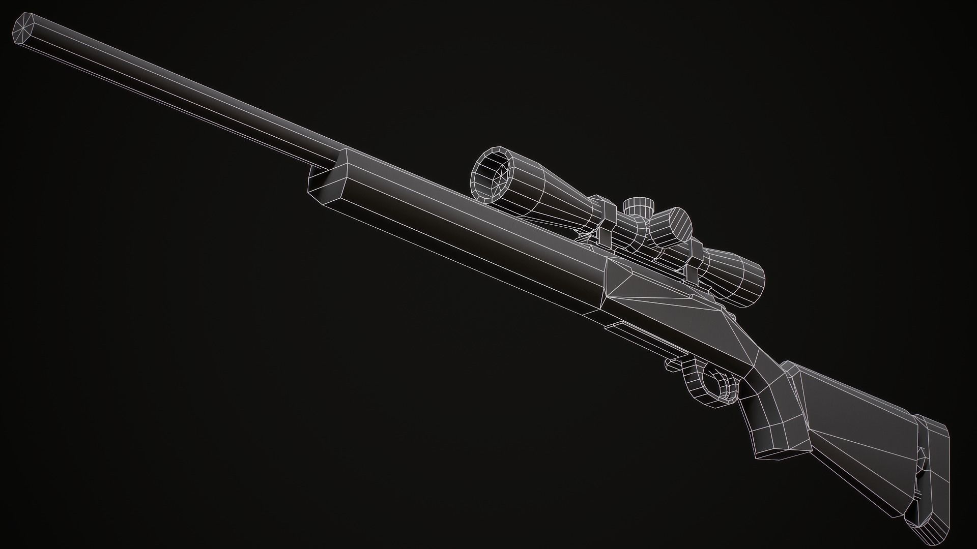 3D model M24 Sniper Rifle - Low Poly Game Ready VR / AR / low-poly ...