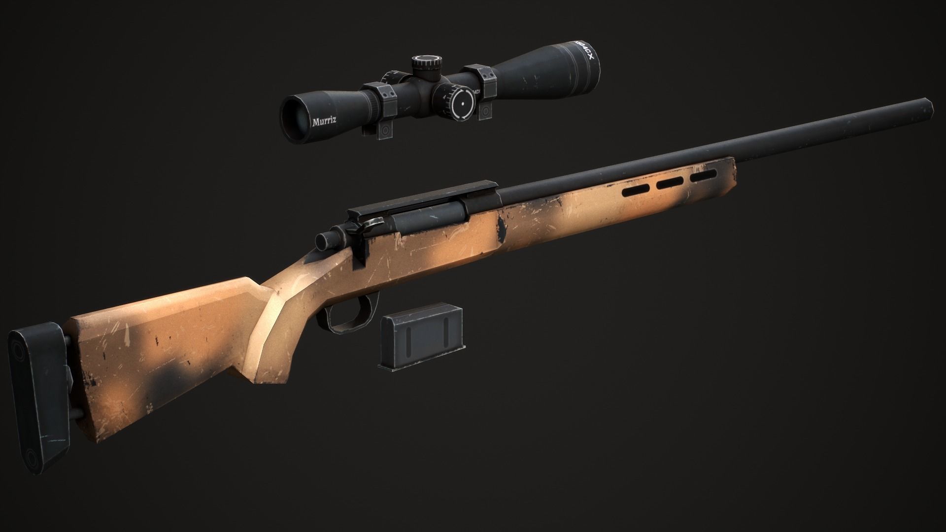 3D model M24 Sniper Rifle - Low Poly Game Ready VR / AR / low-poly ...