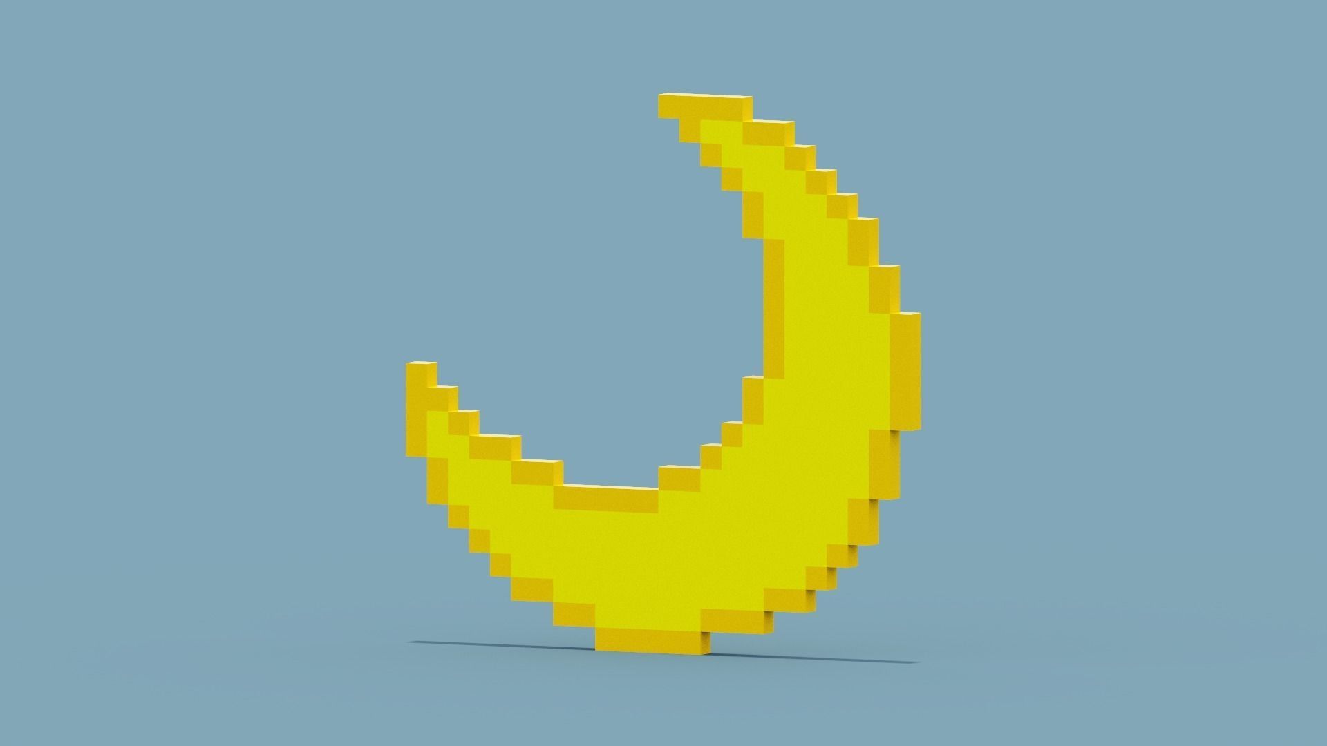 3D model Pixel Moon VR / AR / low-poly | CGTrader