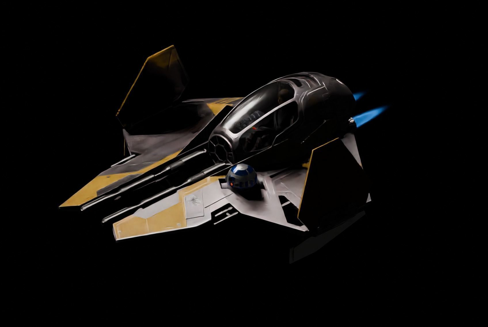 Jedi Star Fighter Animated 3D model | CGTrader
