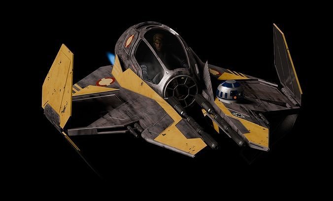 Jedi Star Fighter Animated 3D model | CGTrader